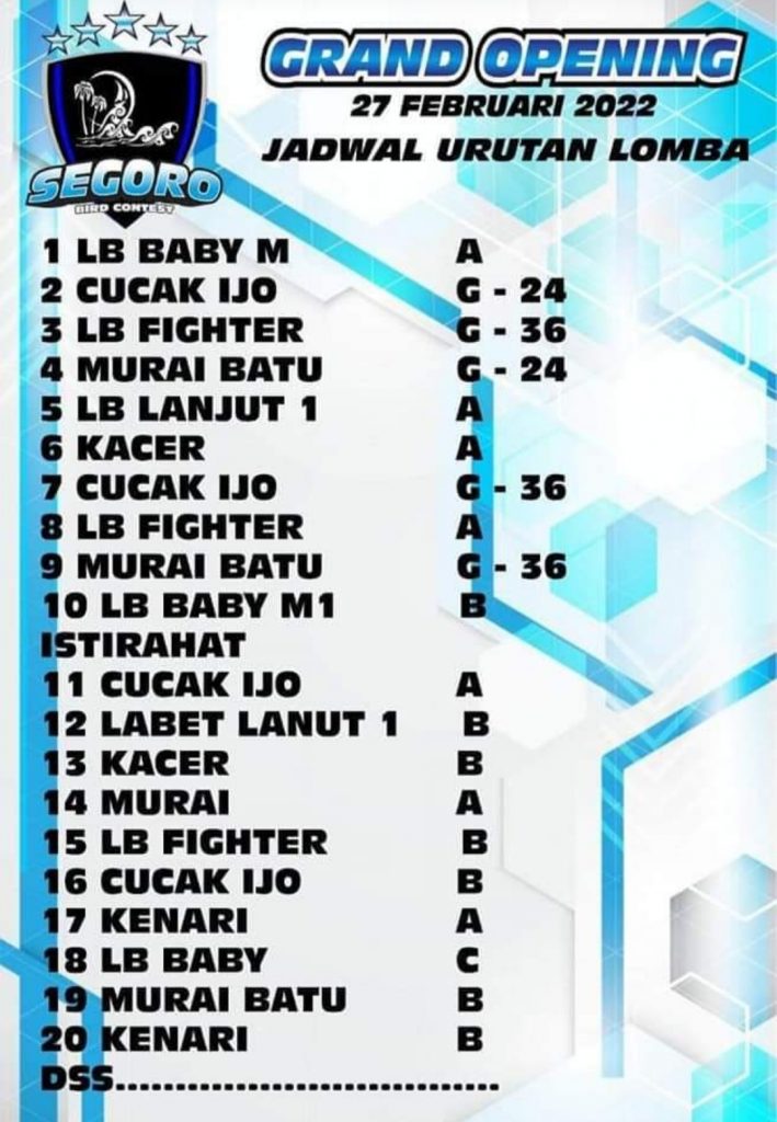 Grand Opening Segoro BC Sidoarjo, Minggu 27 Februari 2022 | WARNA BIRU